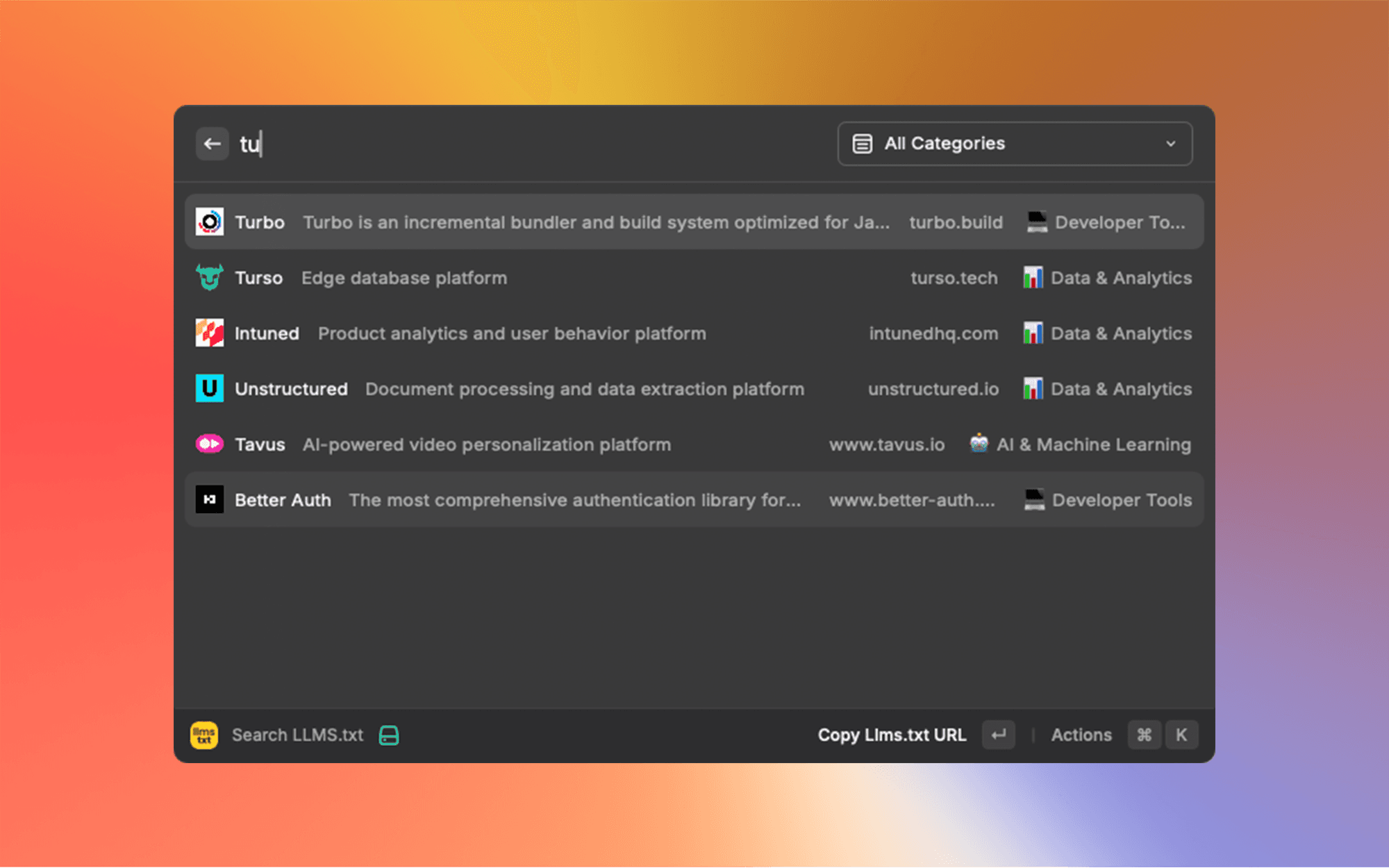 llms.txt hub - Discover AI-Ready Documentation